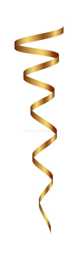 Golden Spiral Ribbon Element Stock Vector - Illustration of spiral ...