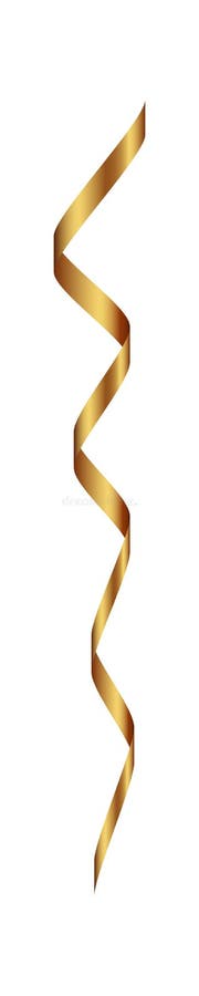Golden Spiral Ribbon Element Stock Vector - Illustration of decorative ...