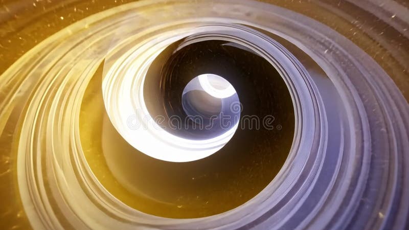 Golden Spiral Rotating and Creating Light Effects Stock Footage - Video ...