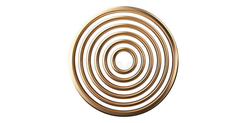 Golden Spiral Symbol with Concentric Design Isolated on Transparent ...