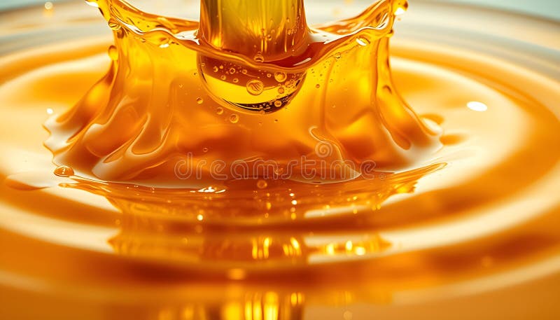 Golden Splash: a Captivating Moment of Liquid Splendor Stock ...