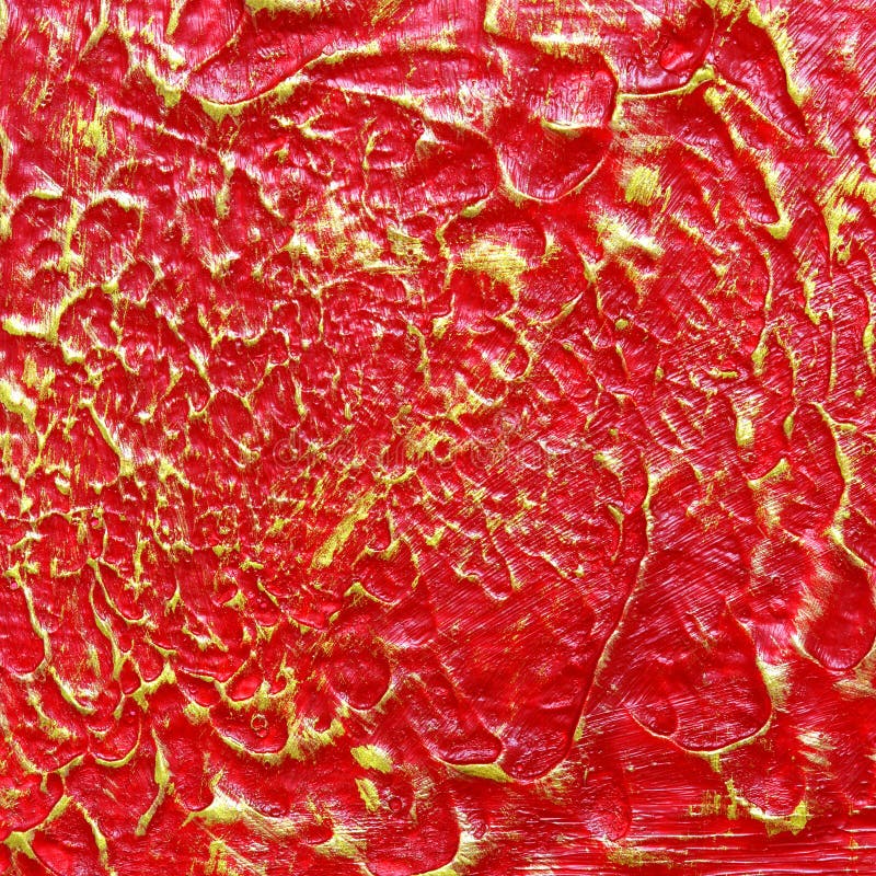 Golden Splashes Abstract Red Stock Image - Image of abstract, paint ...