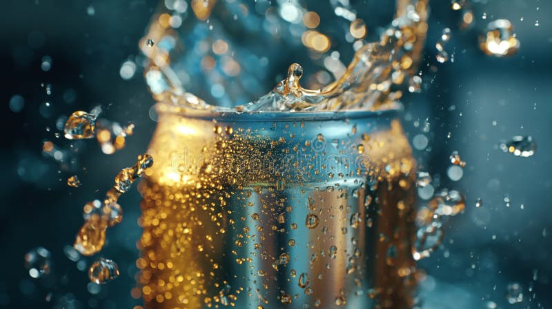 Refreshing Soda Can Explosion Stock Photo - Image of motion ...