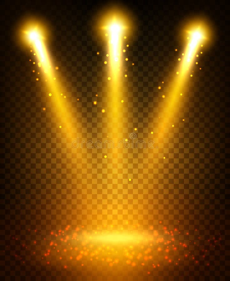 Golden Spot Light Beams Projection on Floor Stock Vector - Illustration ... Golden Spot Light Beams Projection on Floor Stock Vector - Illustration ...