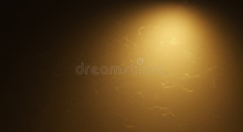 Golden Spotlight on Textured Wall Stock Illustration - Illustration of ...
