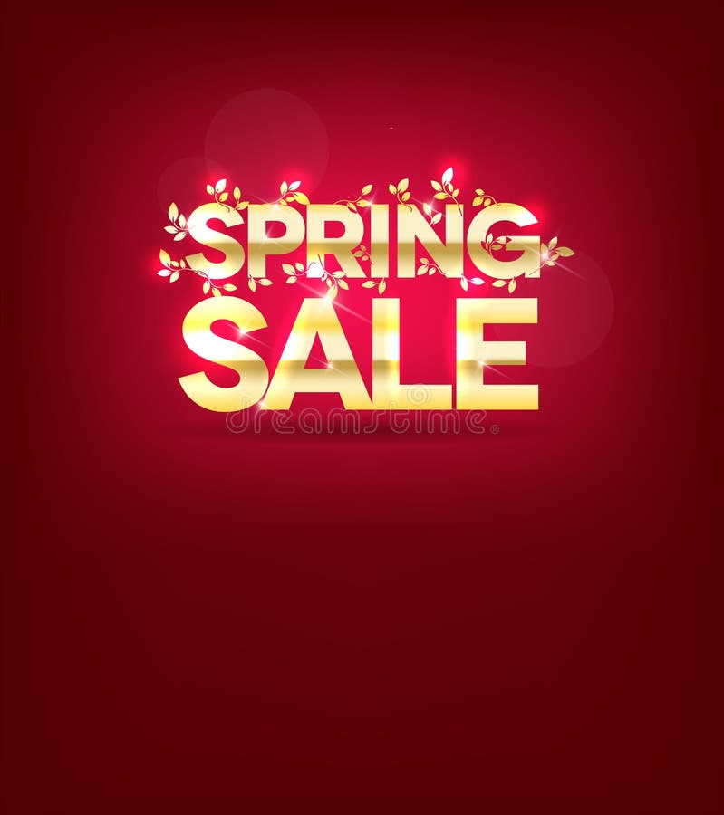 Spring Sale Label Price Tag Banner Badge Template Sticker Design Stock ...