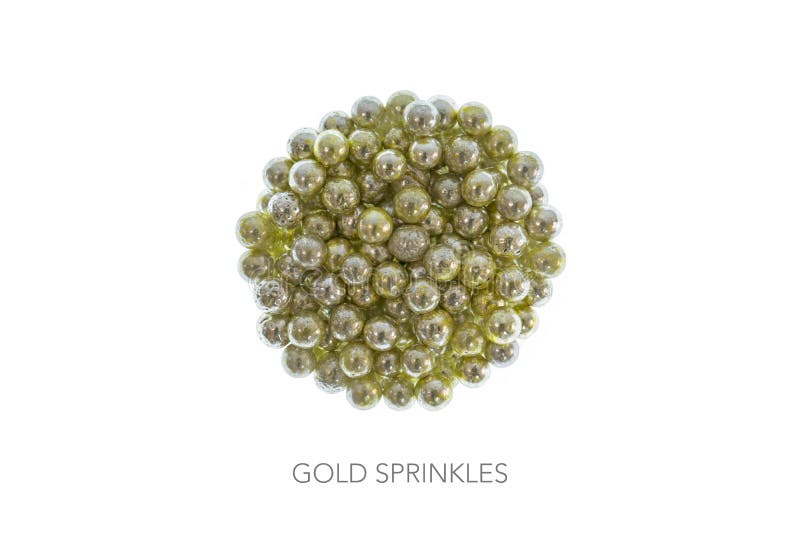 Golden Sprinkles Shape of Ball Stock Photo - Image of elegant, food ...
