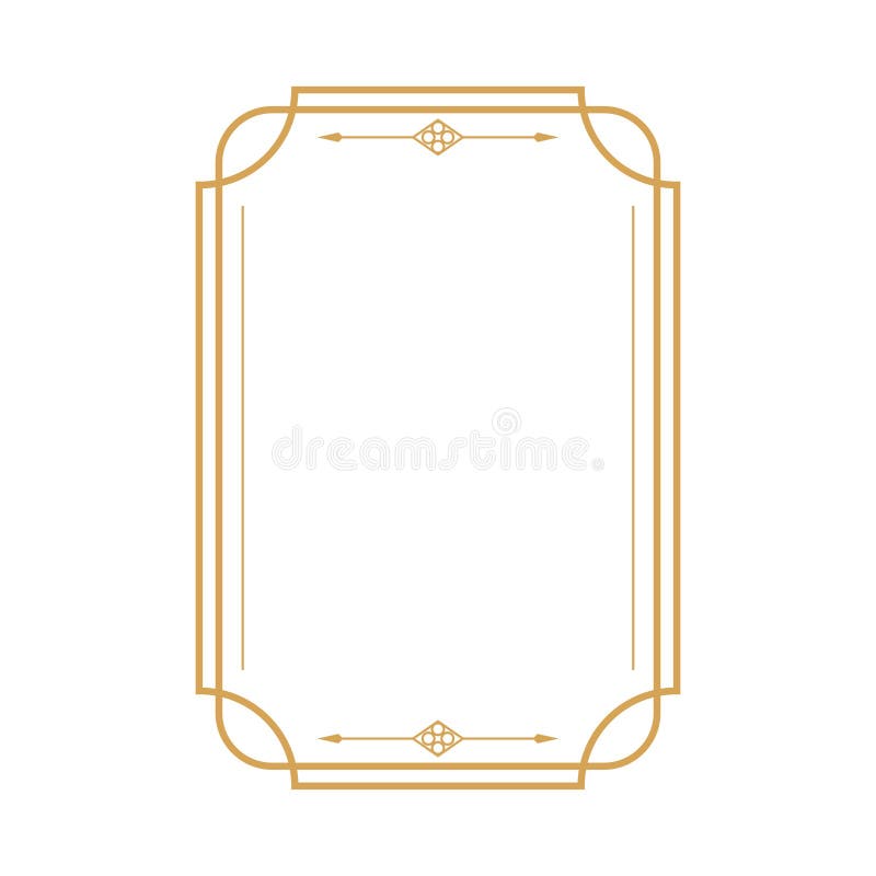 Golden square frame stock vector. Illustration of golden - 357572757