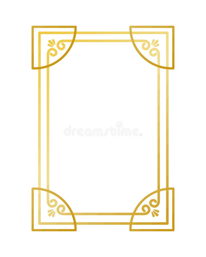 Golden square frame stock vector. Illustration of golden - 357617657