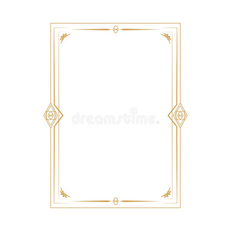 Golden Square Frame Minimalist Stock Vector - Illustration of vector ...