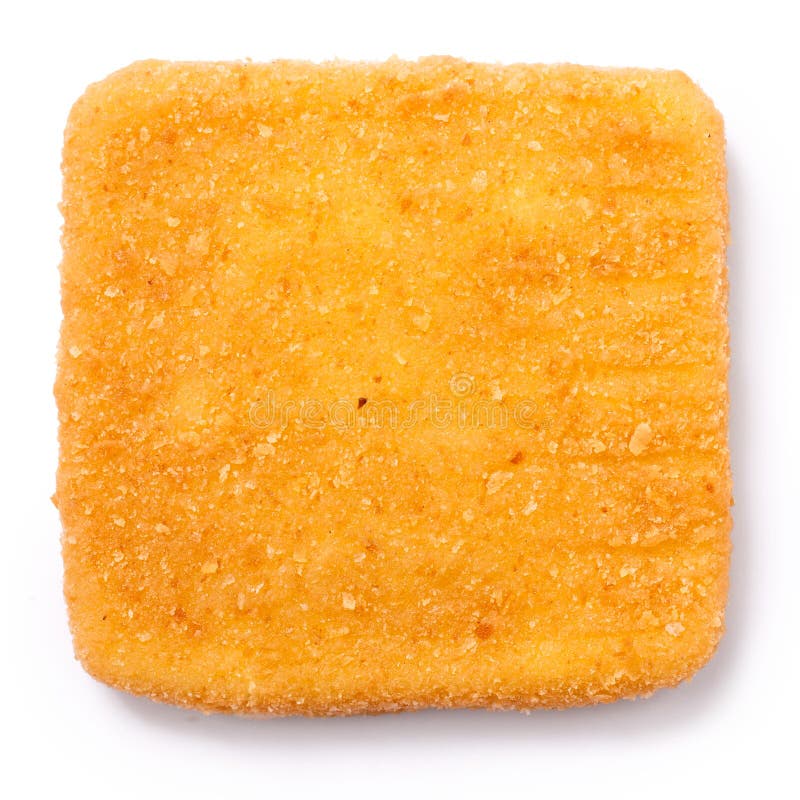 Golden Square Fried Cheese Isolated Stock Image - Image of cheese ...
