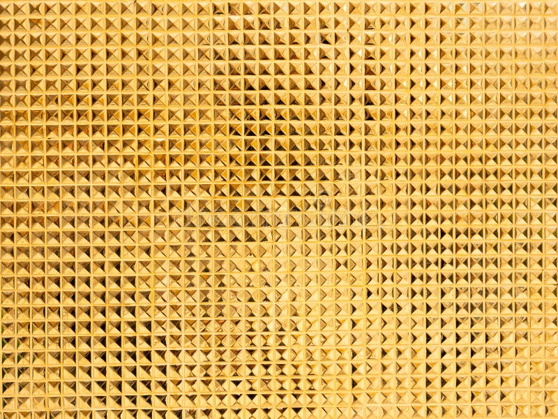 Golden Square Mosaic Tiles Wall Arranged Stock Photos - Free & Royalty ...