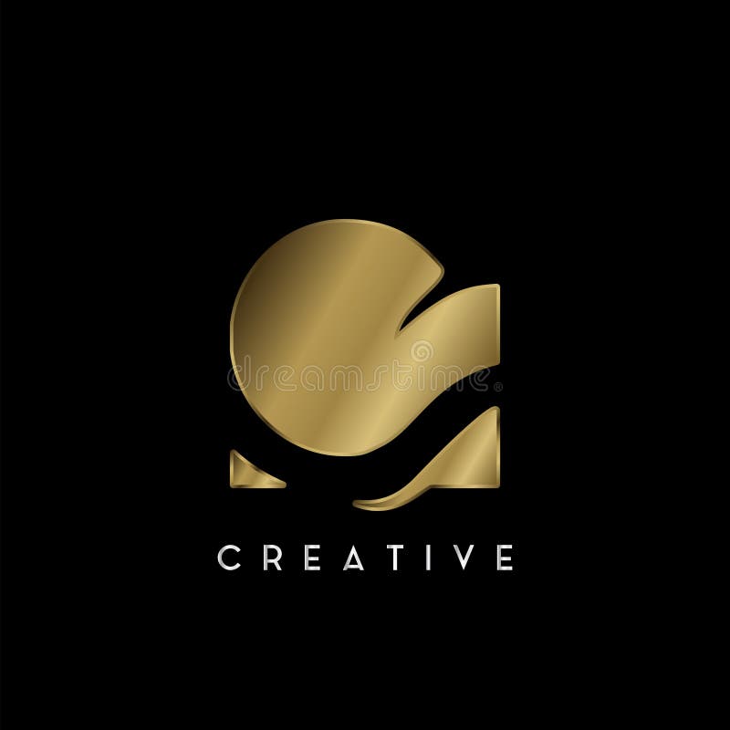 Golden Square Negative Space C Letter Logo. Creative Design Concept ...