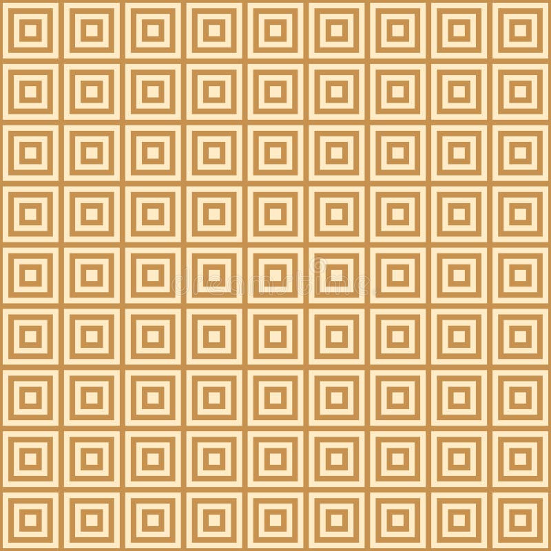 Golden Square on a Yellow Background Endless East Pattern Stock Vector ...