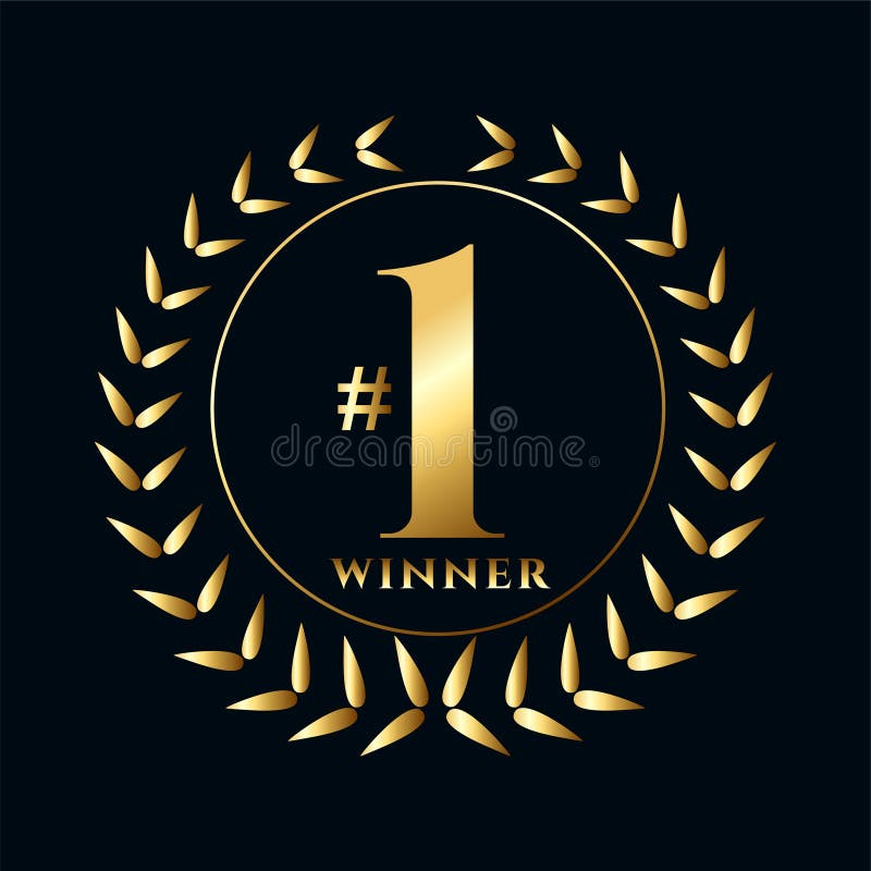 1st Winner Golden Label Vector Template Stock Vector - Illustration of ...