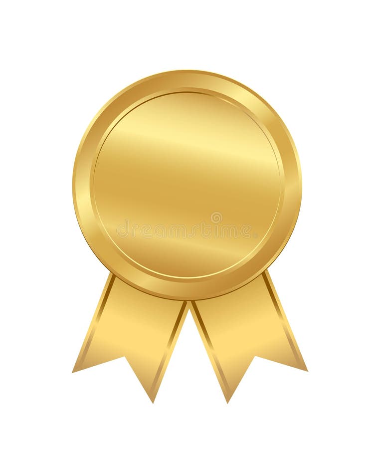 Golden Stamp Isolated on White Background. Luxury Seal. Vector Design ...