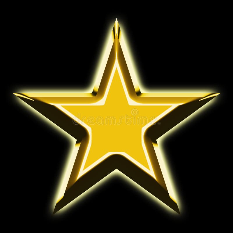 Beautiful Golden Star Isolated - Png Stock Image - Illustration of ...