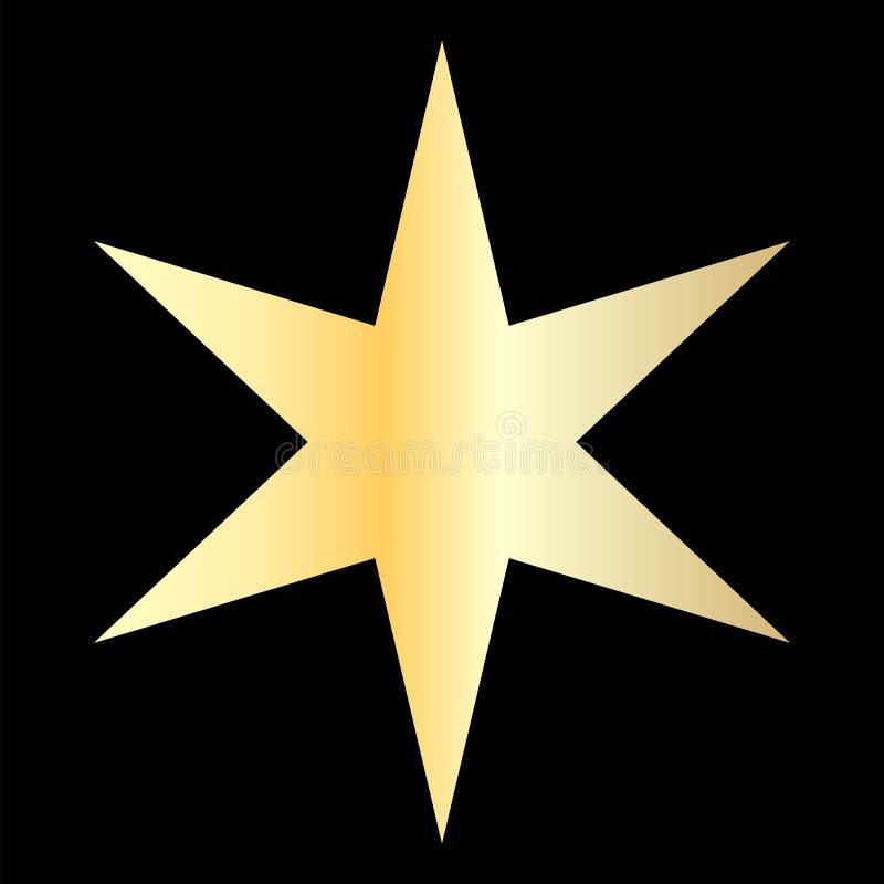 Golden Star on the Black Background. EPS10 Stock Vector - Illustration ...