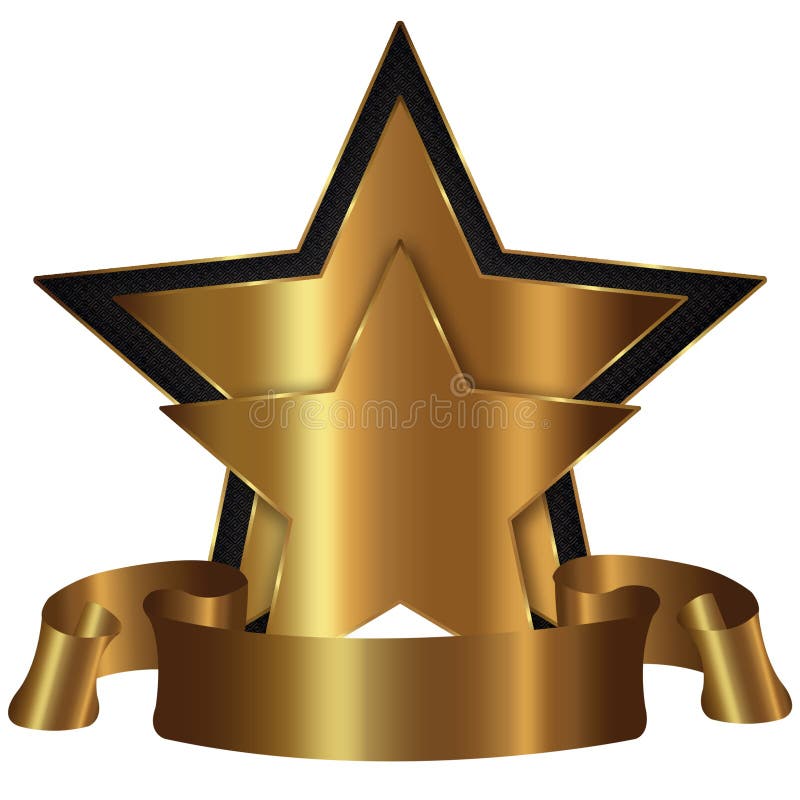 Golden star collection stock photo. Illustration of badge - 83243486