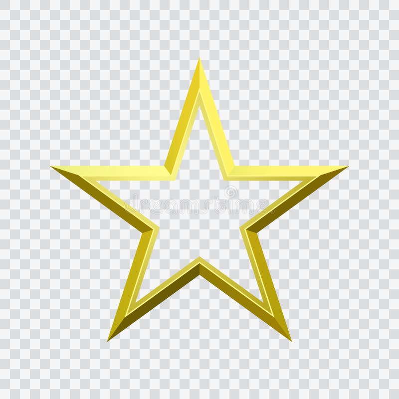 Golden Star Design Element. Star Vector Frame. Stock Vector ...
