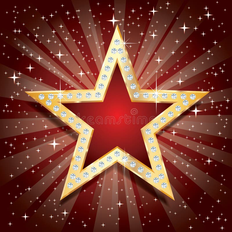 Gem star red burst stock vector. Illustration of celebration - 307127580