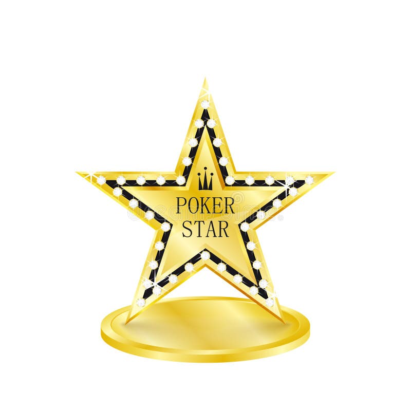 Golden Star with Diamonds on White Background Stock Illustration ...