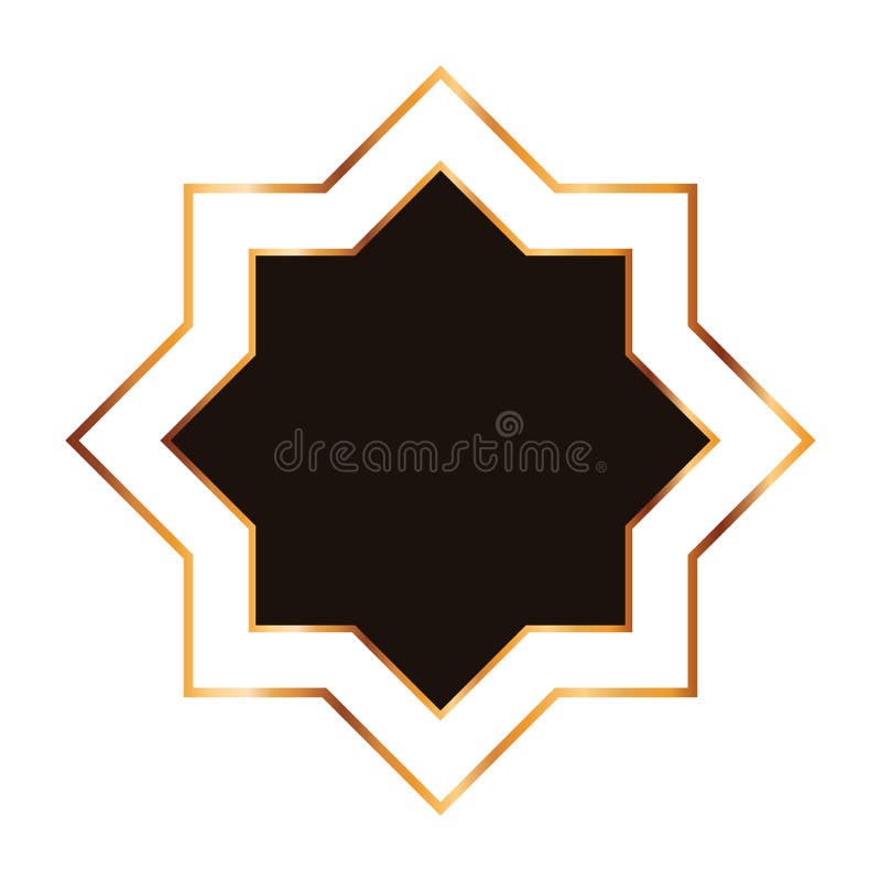 Golden Star with Frame Icon Stock Vector - Illustration of design ...