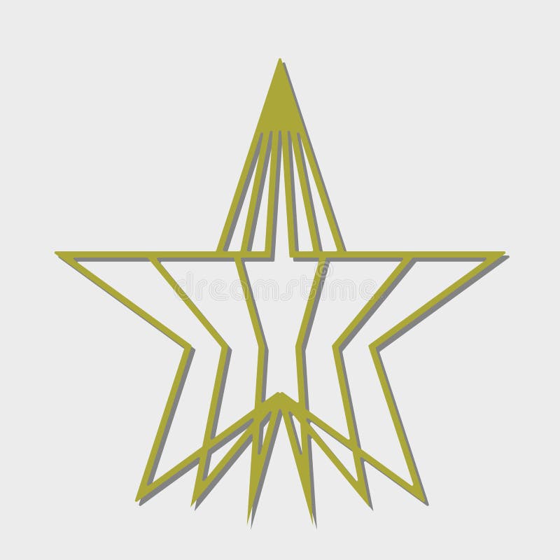 Golden star minimal stock vector. Illustration of element - 166036089