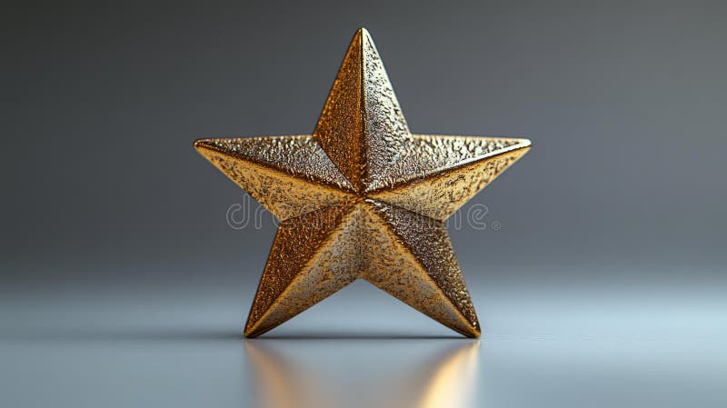 Golden Star Object Generative AI Stock Illustration - Illustration of ...