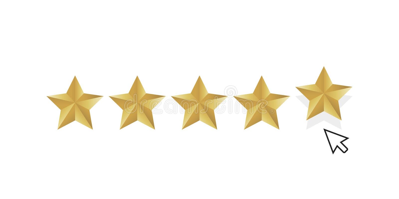 Five Golden Rating Star Vector Illustration in Gray Black Background ... Five Golden Rating Star Vector Illustration in Gray Black Background ...