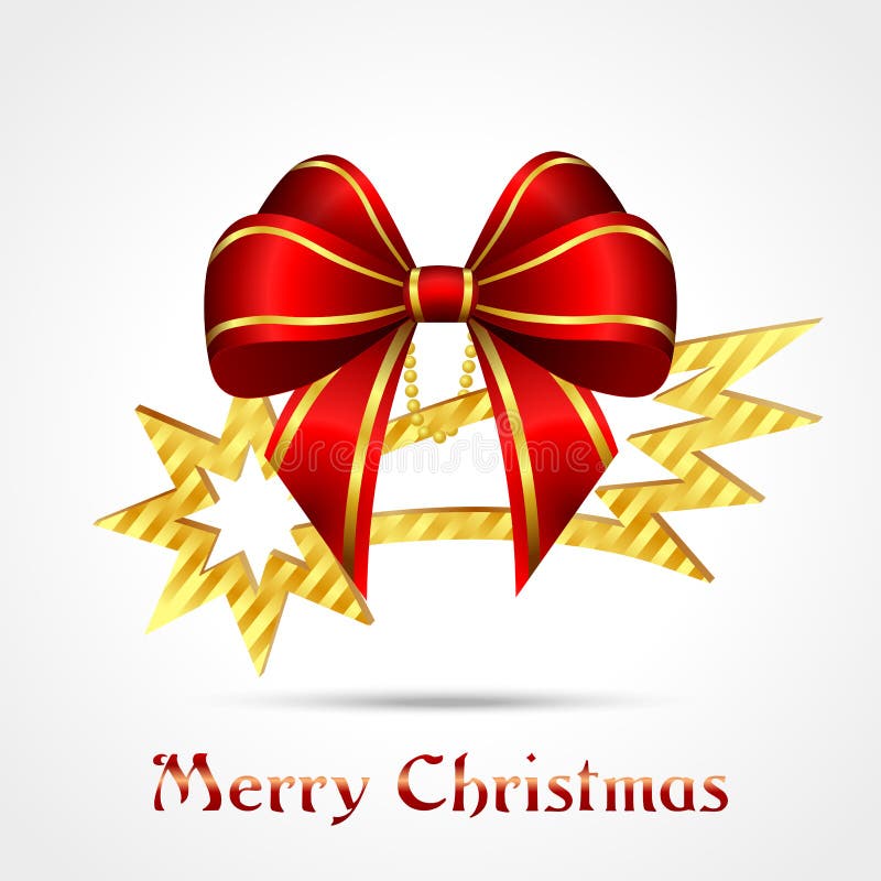 Golden Star with Red Ribbon Stock Vector - Illustration of holidays ...