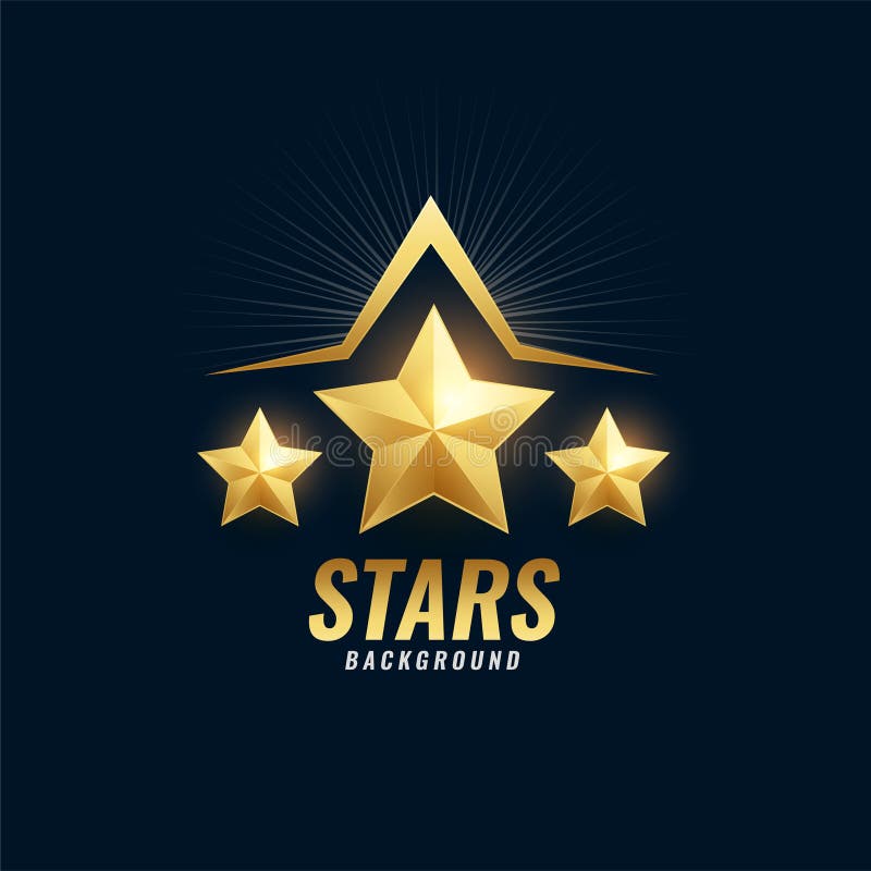 Golden Star Shiny Background Celebrate Your Success Stock Vector ...