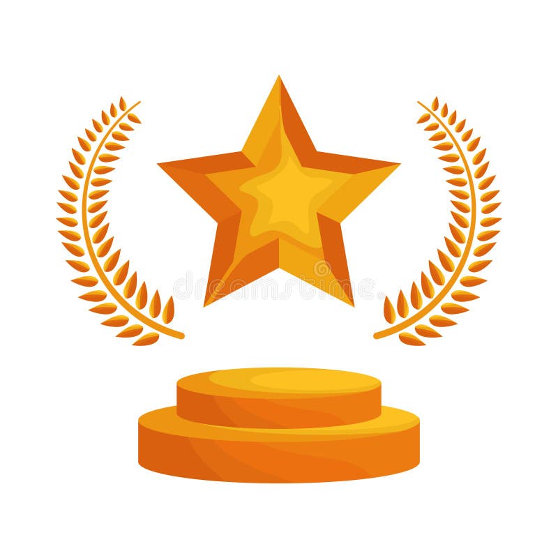 Golden star trophy stock vector. Illustration of vector - 273168123