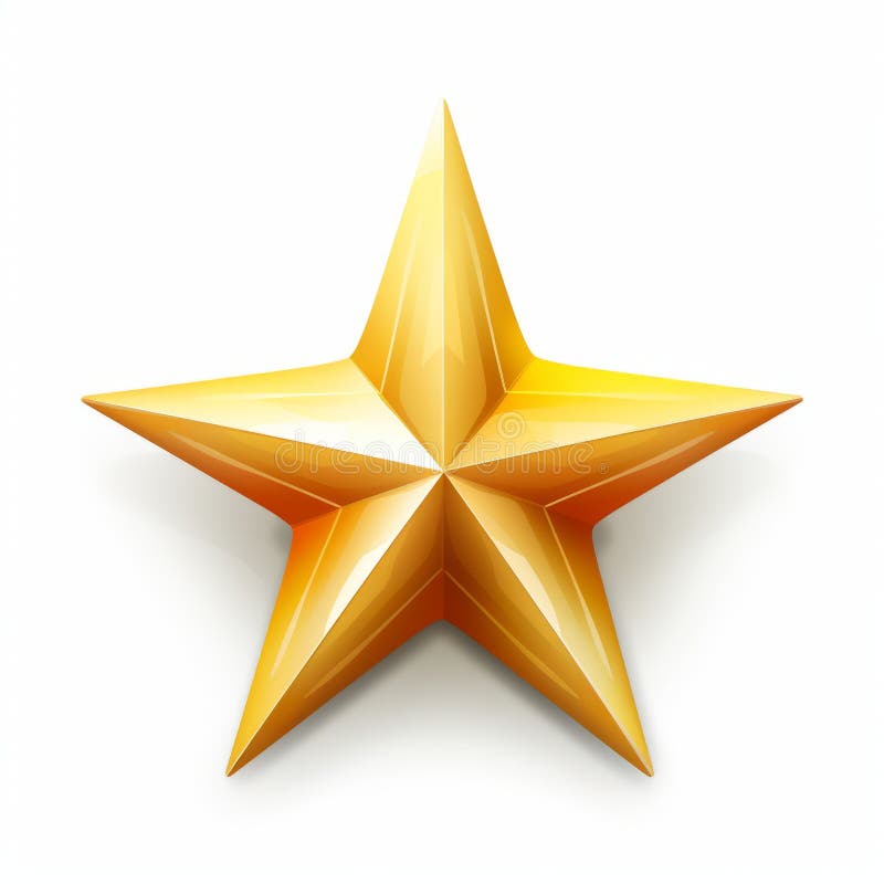 A Golden Star on a White Background Stock Image - Image of star ...