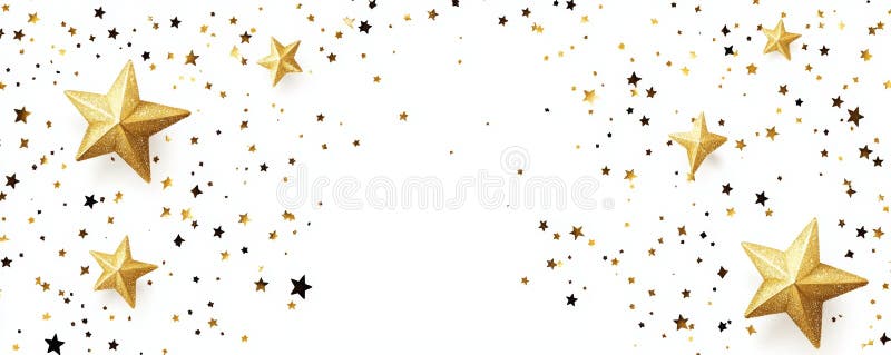 Golden Stardust Flows in a Captivating 3D Rain Illustration. Stock ...