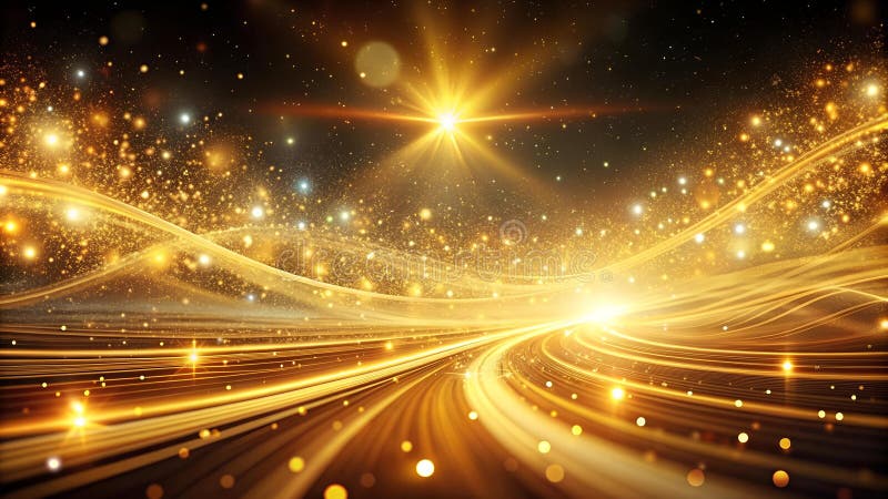 Golden Stardust Trails: a Symphony of Light in the Cosmos Generative AI ...