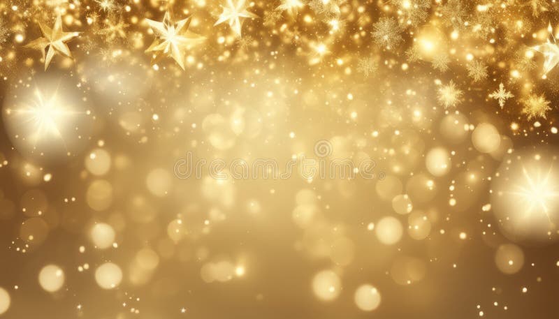 A Golden Starry Night Sky with Glittering Stars Stock Photo - Image of ...