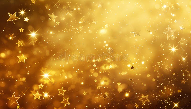 Golden Starry Shinny Sky Background Stock Illustration - Illustration ...