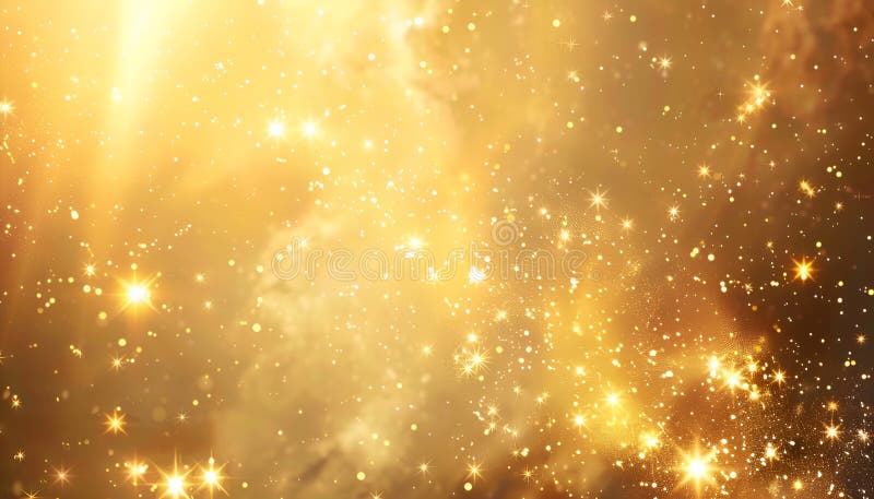 Golden Starry Shinny Sky Background Stock Illustration - Illustration ...