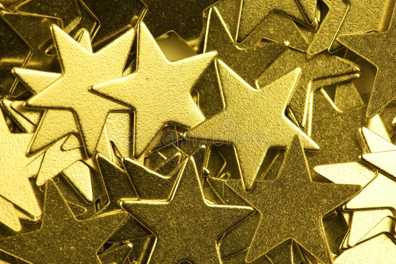 Golden stars. stock photo. Image of reflection, points - 11977992