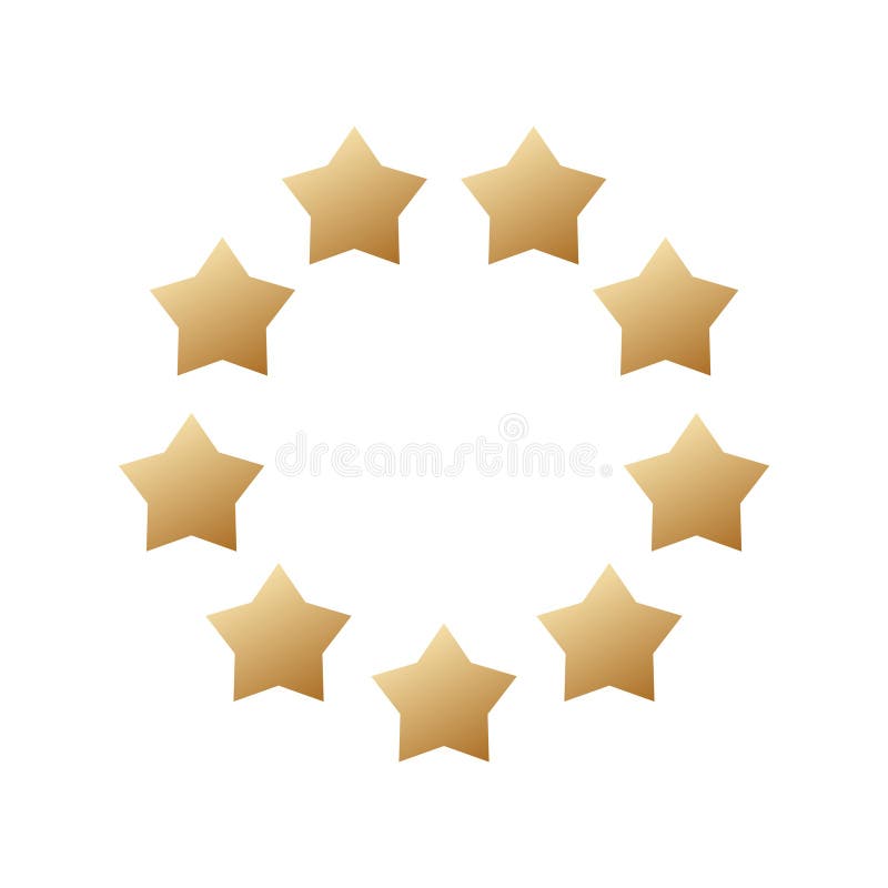 Golden stars circle frame. stock illustration. Illustration of design ...
