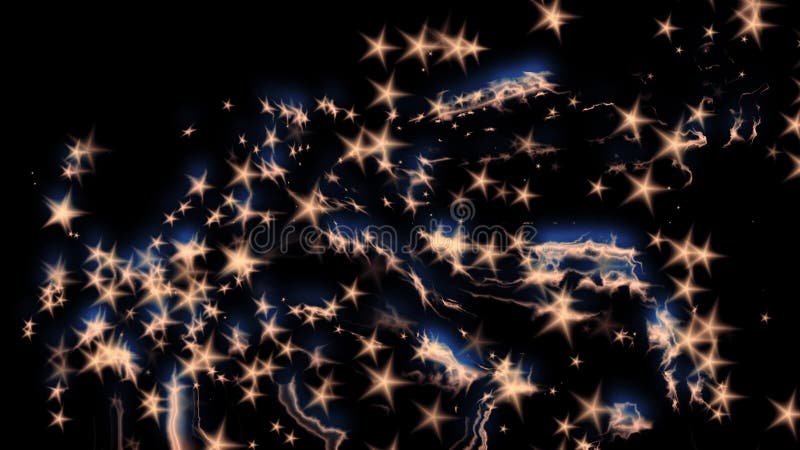 Stars Float on Blue Background Animation Stock Footage - Video of ...