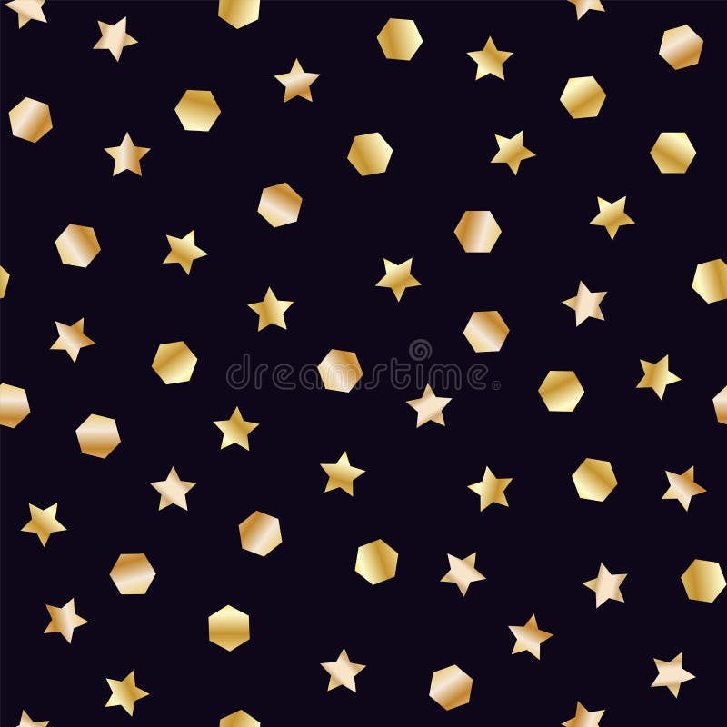 Golden stars pattern stock vector. Illustration of vector - 160623734