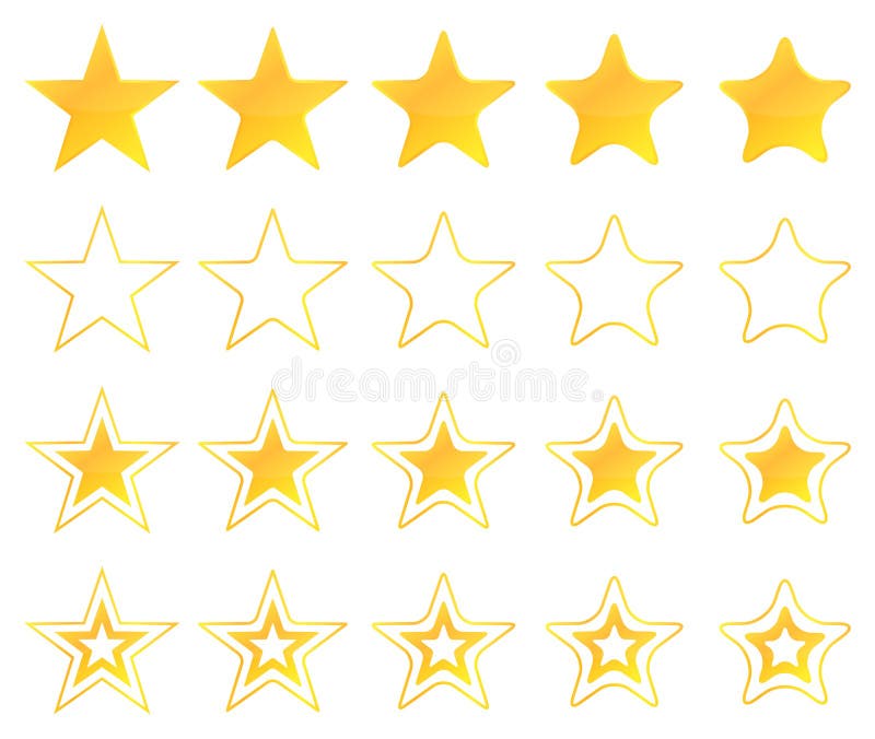Golden Stars Icons stock vector. Illustration of icon - 32688131