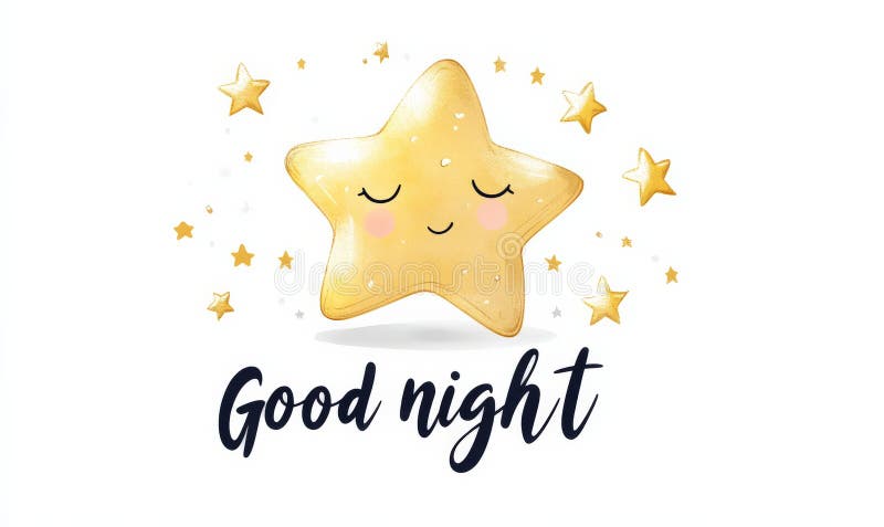 Golden Stars on Light Background with Calligraphy Modern Text - Good ...