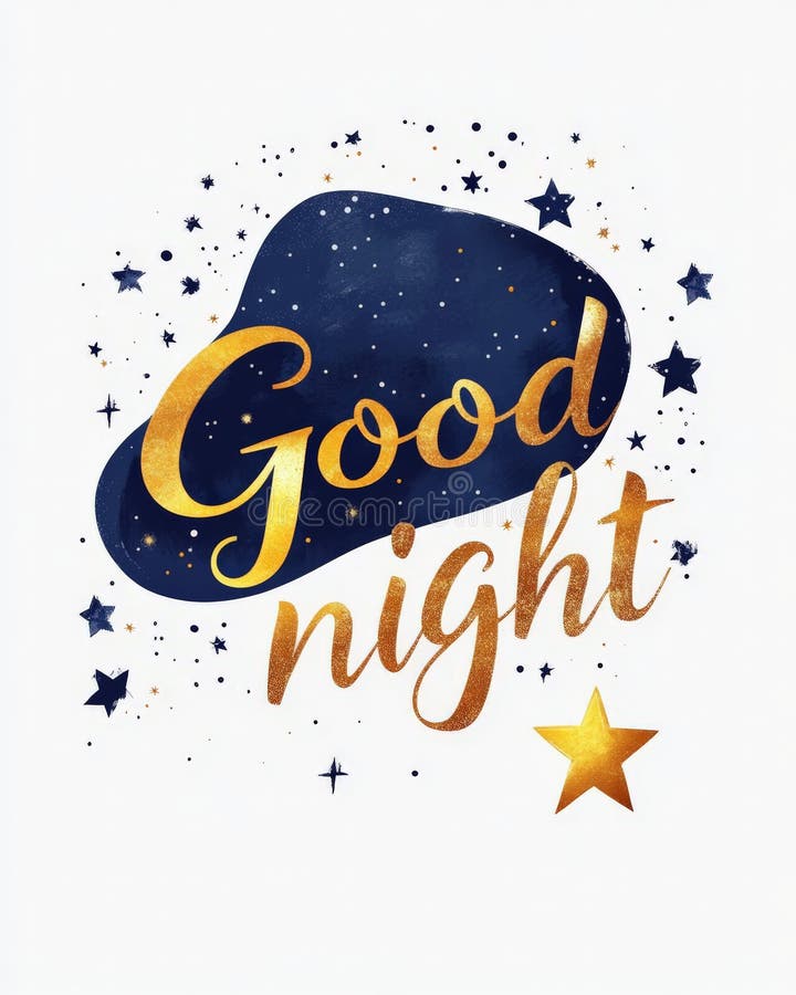 Golden Stars on Light Background with Calligraphy Modern Text - Good ...