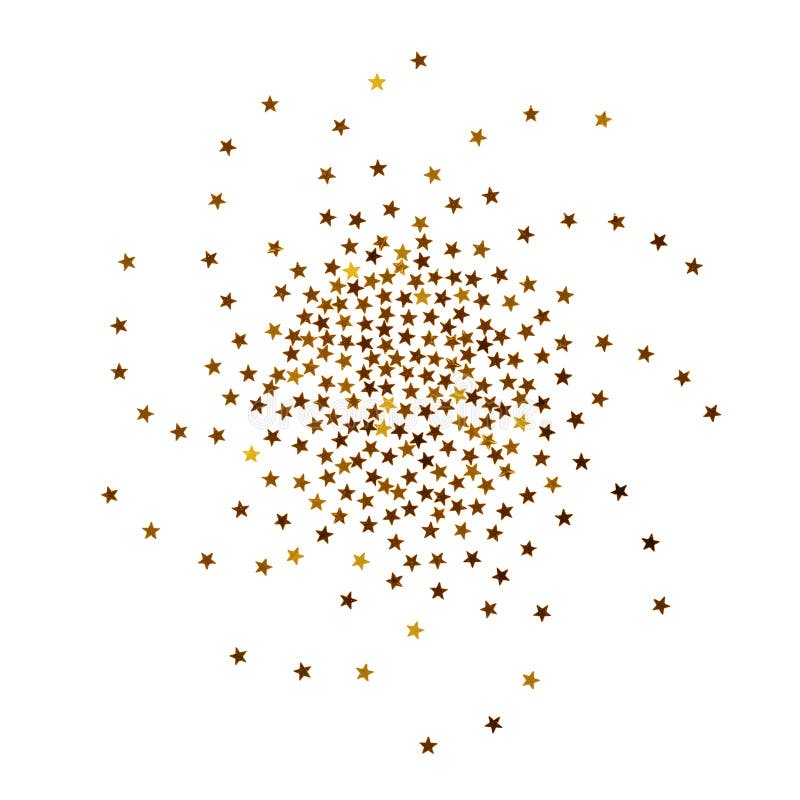 Golden Stars Lined Pattern Isolated on a White Stock Photo - Image of ...