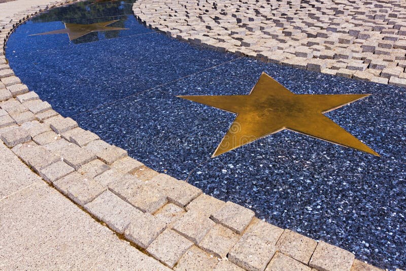 Golden stars path stock photo. Image of abstract, park - 70913058