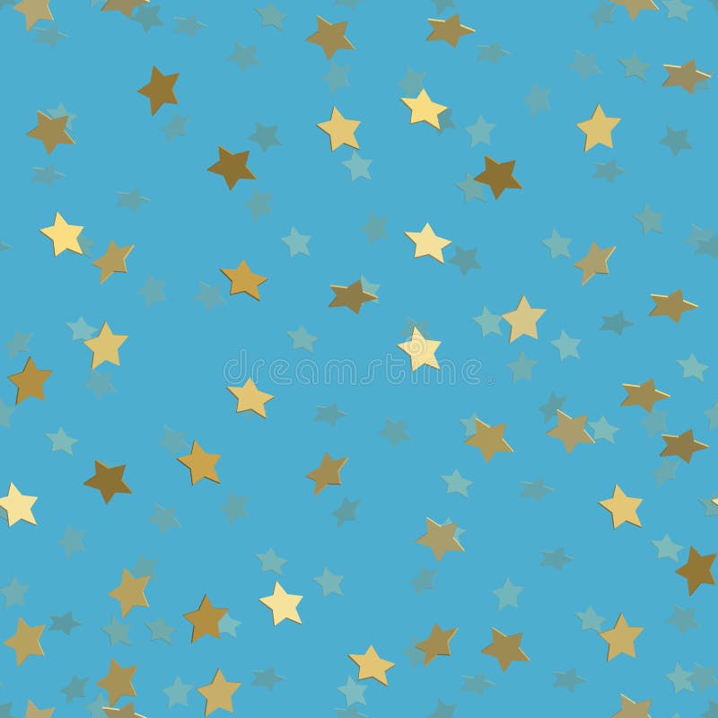Golden Stars Pattern Seamless Stock Vector - Illustration of design ...