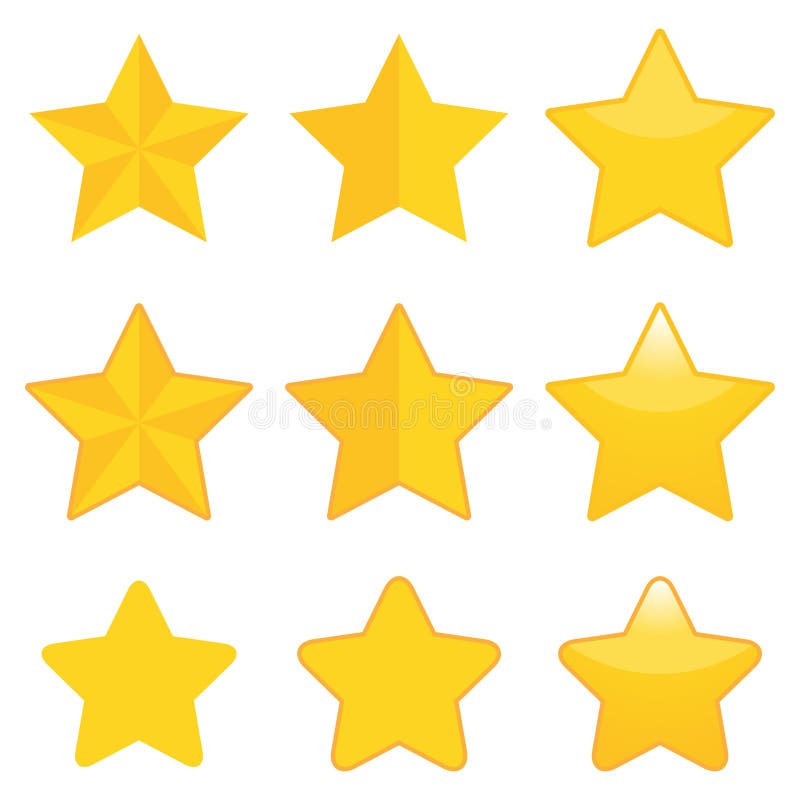 Golden stars stock vector. Illustration of outline, diverse - 63729821